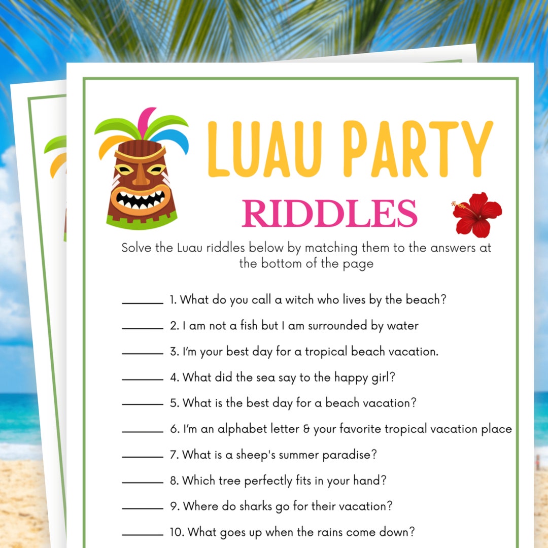 Luau Trivia, Riddles, Luau Party Games, Luau Birthday Party Games ... Luau Trivia, Riddles, Luau Party Games, Luau Birthday Party Games ...
