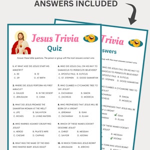 Bible Games, Jesus Trivia Quiz, Bible Games for Kids, Jesus Trivia ...