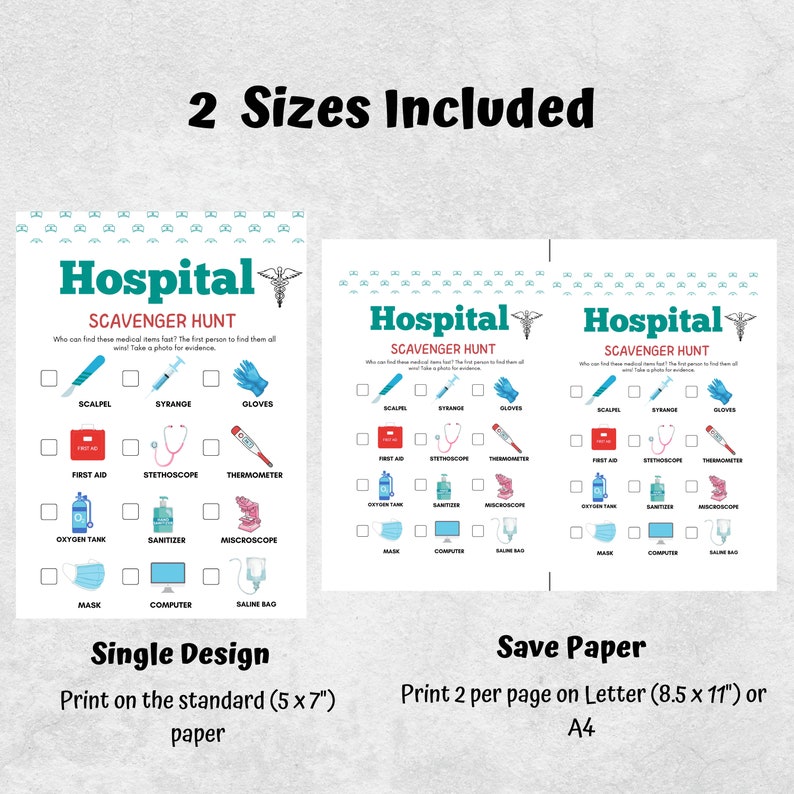 Nurse Games, Hospital Scavenger Hunt, Medical Games, Nurse Party Games ...