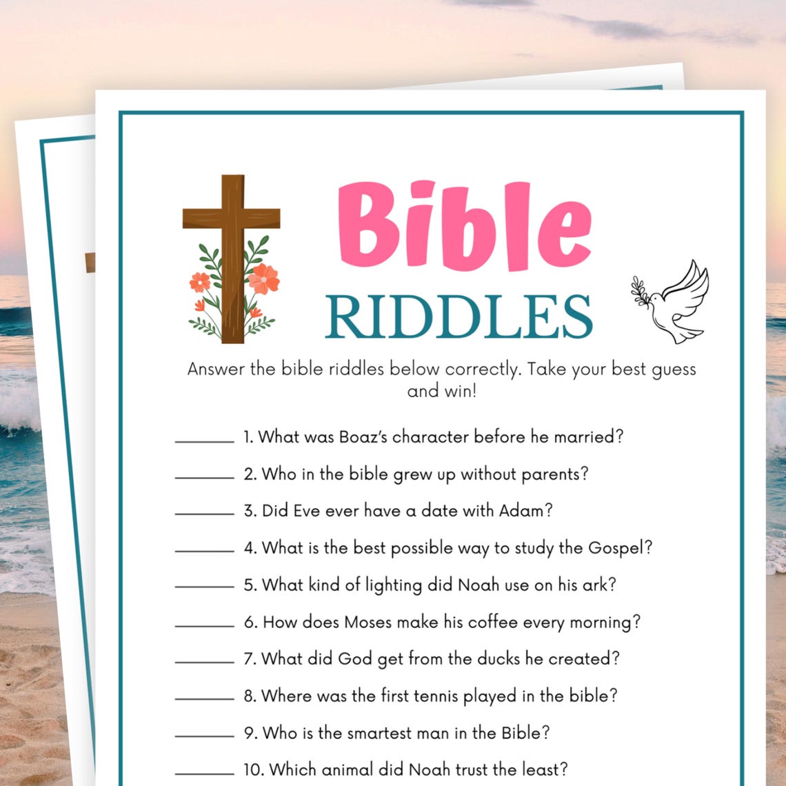 Bible Games, Bible Riddles for Kids and Adults, Bible Study Games ...