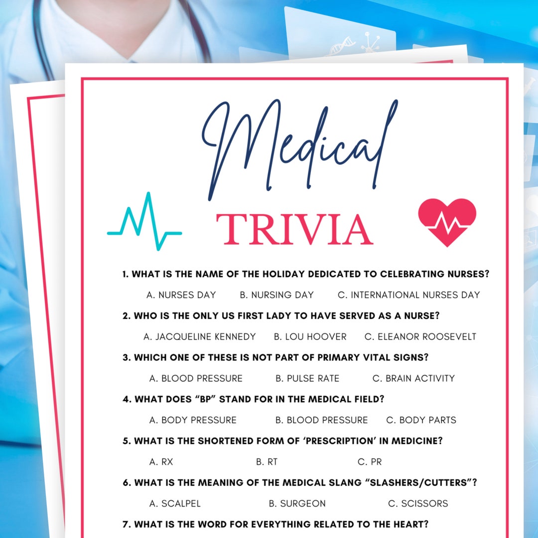 Medical Trivia, Medical Party Games, Games for Doctors, Nurse Games ...