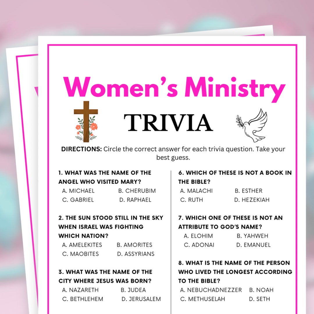Womens Ministry Trivia, Womens Ministry Games, Womens Retreat Games ...