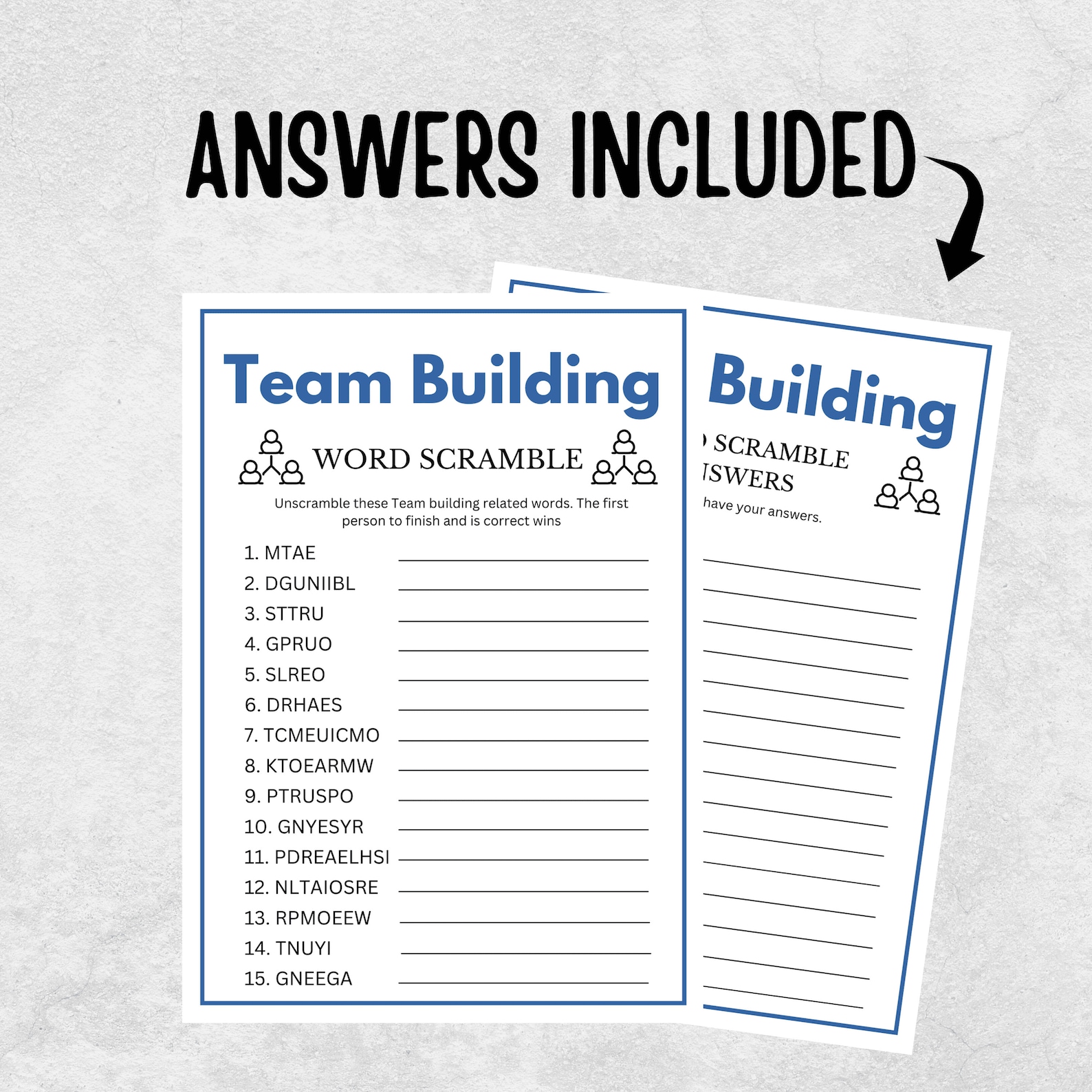 Team Building Games, Word Scramble, Team Building Party Games, Team ...