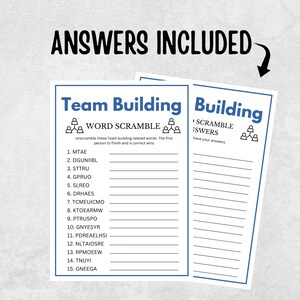 Team Building Games, Word Scramble, Team Building Party Games, Team ...