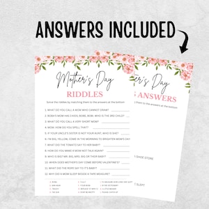 Mothers Day Trivia, Riddles for Kids, Adults, Family Games Night ...