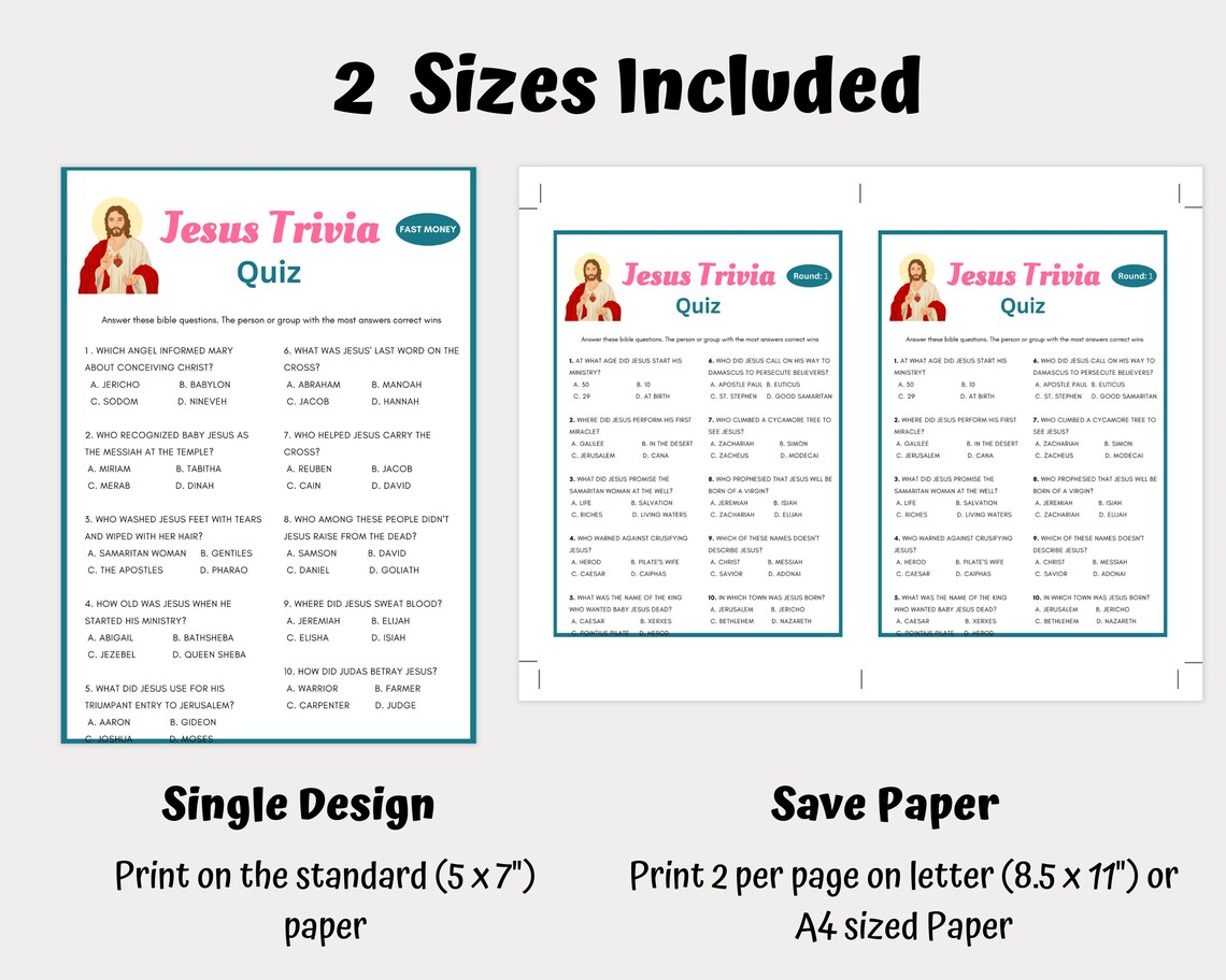 Bible Games, Jesus Trivia Quiz, Bible Games for Kids, Jesus Trivia ...