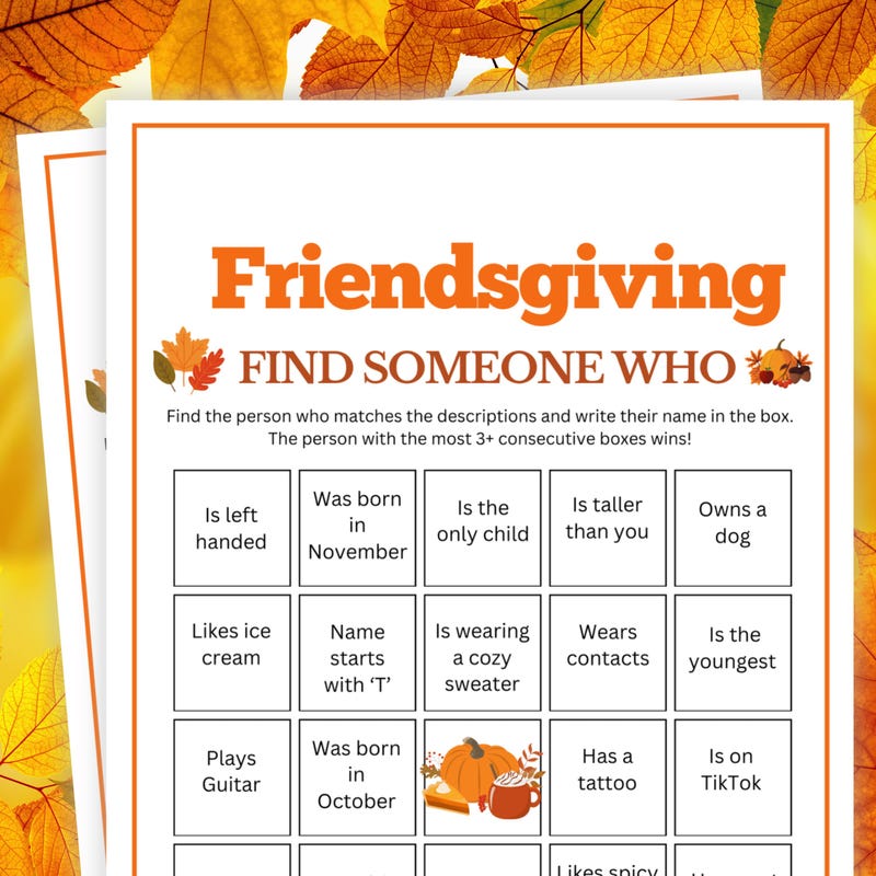 Thanksgiving Bingo - Etsy