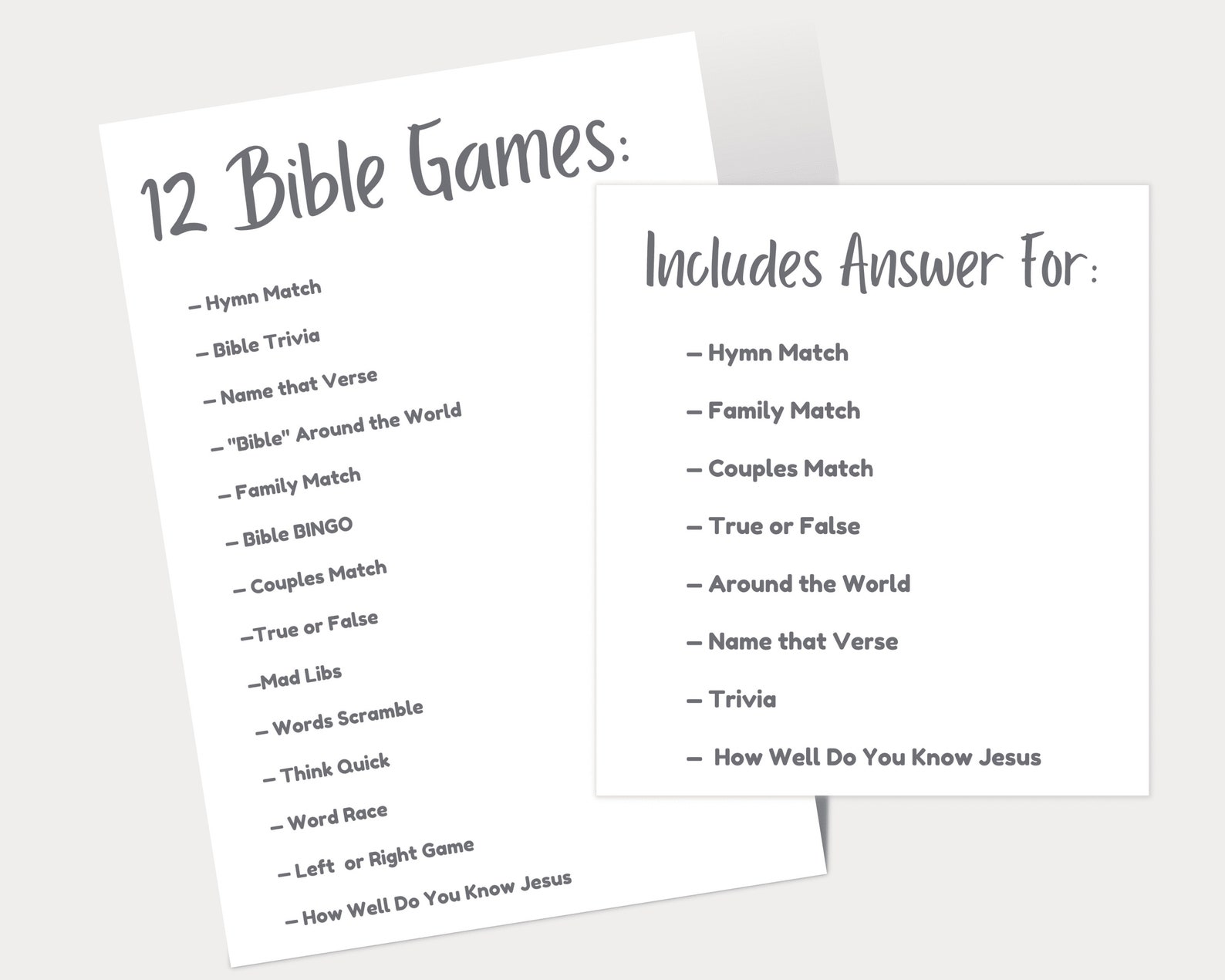 Bible Games Bundle, Bible Games for Kids and Adults, Bible Games for ...