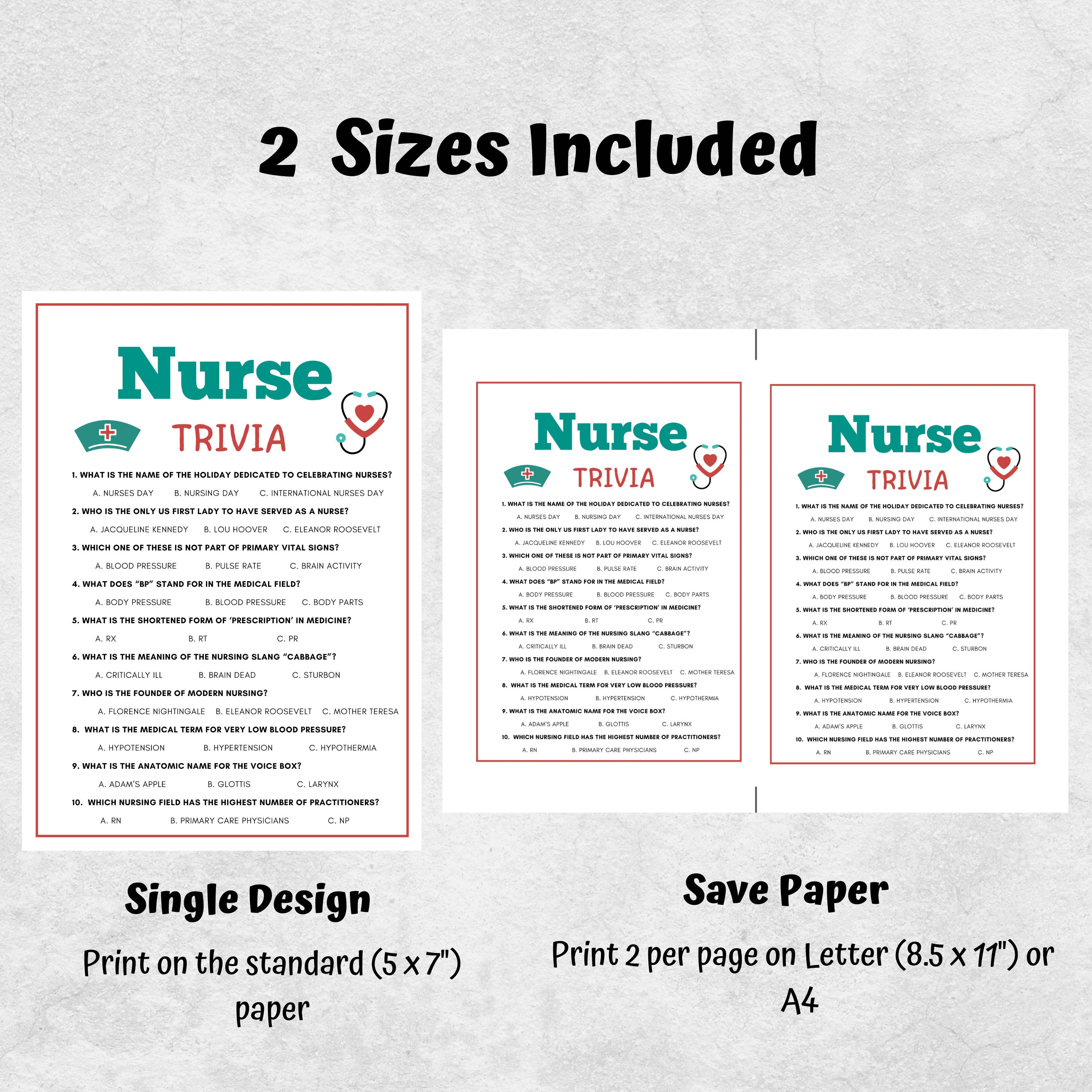 Nurse Trivia, Nurse Games, Nurse Party Games, Nurse Graduation Games ...