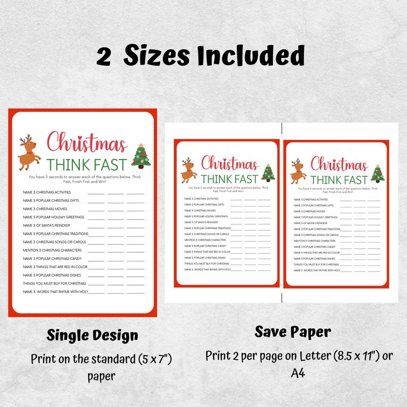 Christmas Games, Think Fast, Christmas Party Games, Christmas Trivia ...