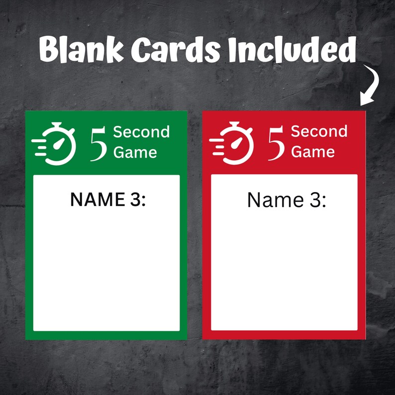 Christmas 5 Second Game, Printable Christmas Game, Christmas Party Game ...