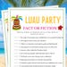 Luau Trivia, Fact or Fiction, Luau Party Games, Aloha Party Games ...