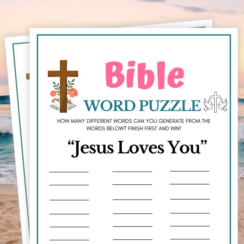 Bible Games, Word Puzzle, Adults Bible Games, Bible Games for Kids ...