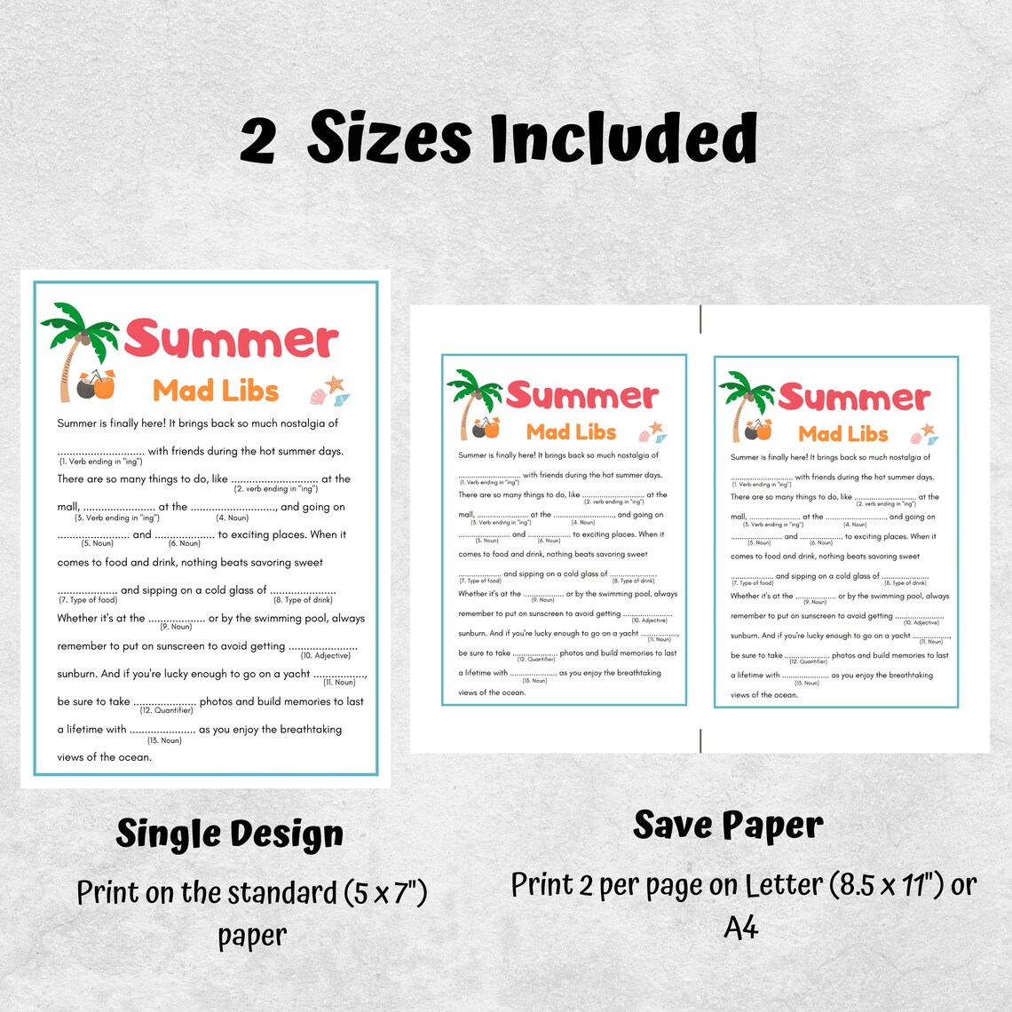 Summer Mad Libs, Summer Games, Summer Games for Kids, Summertime Games ...