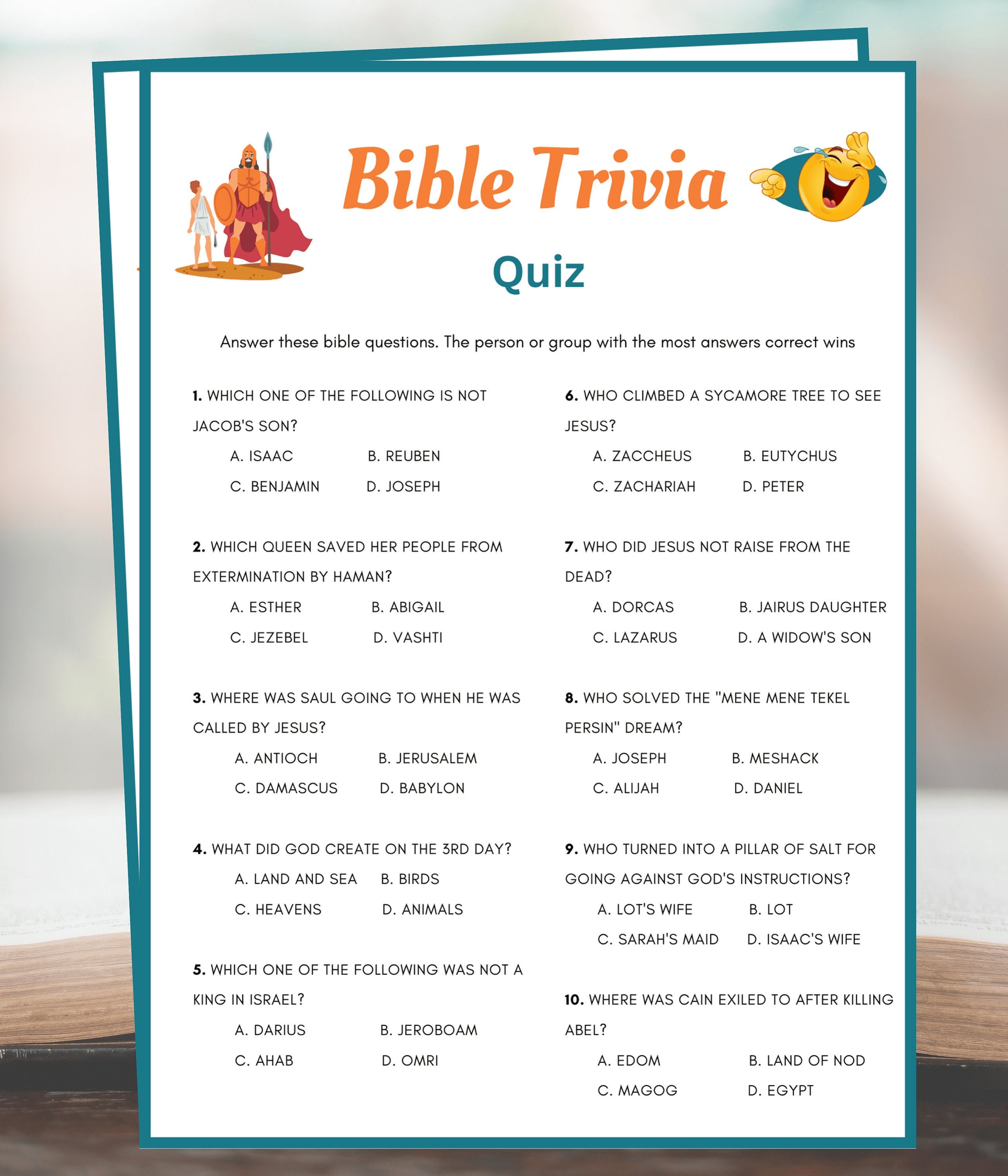 Bible Games, Bible Trivia Quiz, Bible Games for Kids and Adults, Womens ...