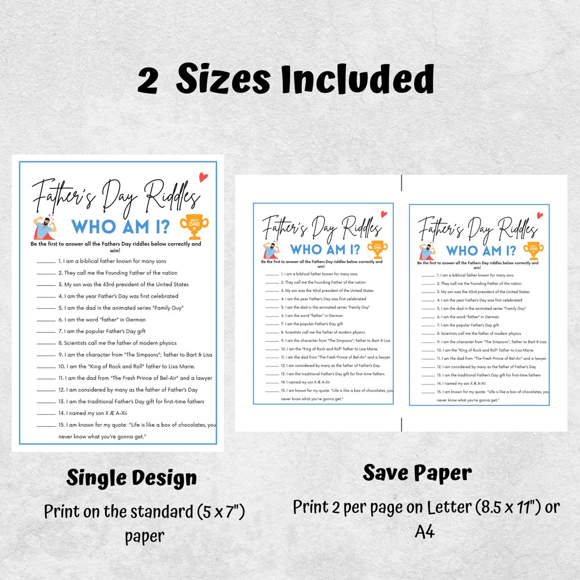 Fathers Day Games, Who Am I Riddles, Fathers Day Riddles, Fathers Day ...