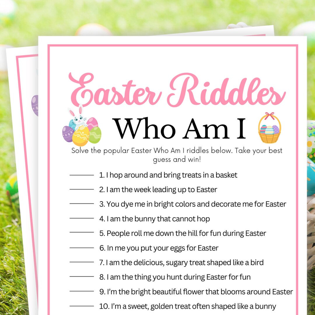 Easter Games, Who Am I Riddles, Easter Party Games, Easter Activity ...