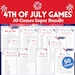 4th of July Games Bundle, 50 Game SUPER Bundle, Fourth of July Party ...