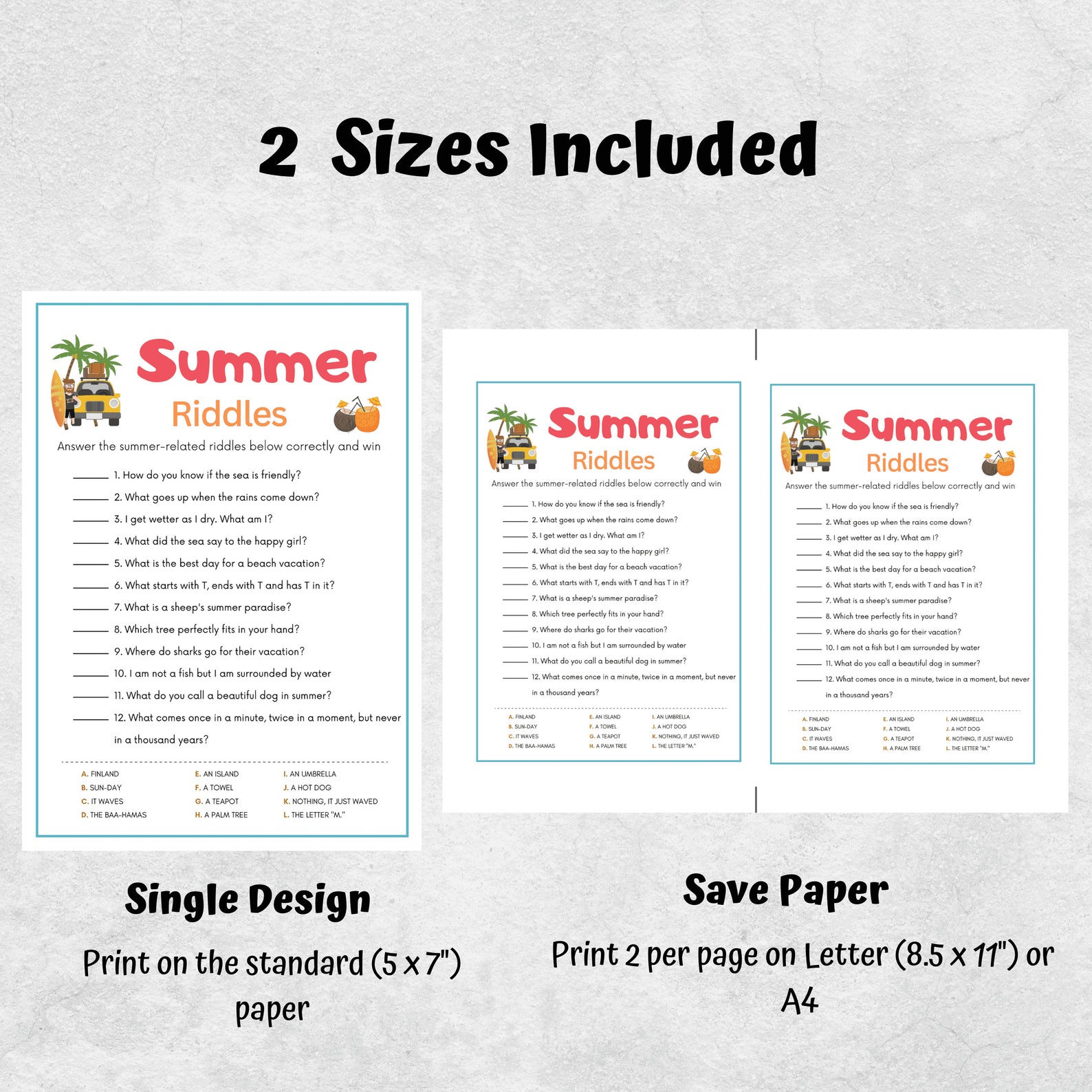 Summer Games, Summer Riddles, Summer Games for Kids, Summertime Games ...