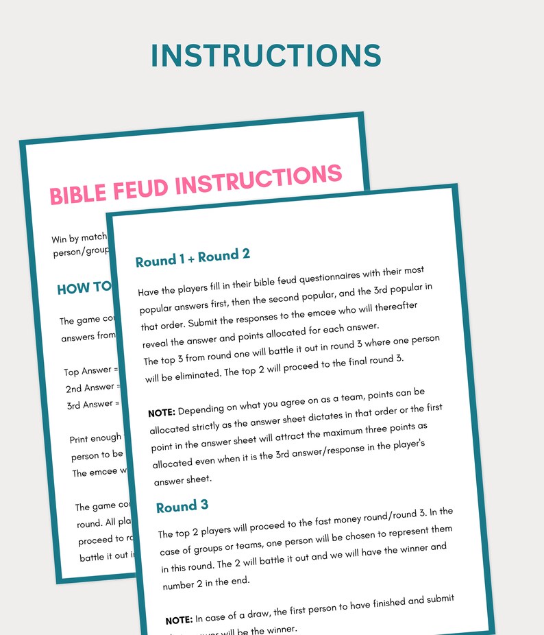 Bible Games, Friendly Feud, Bible Trivia, Bible Games for Kids & Adults ...