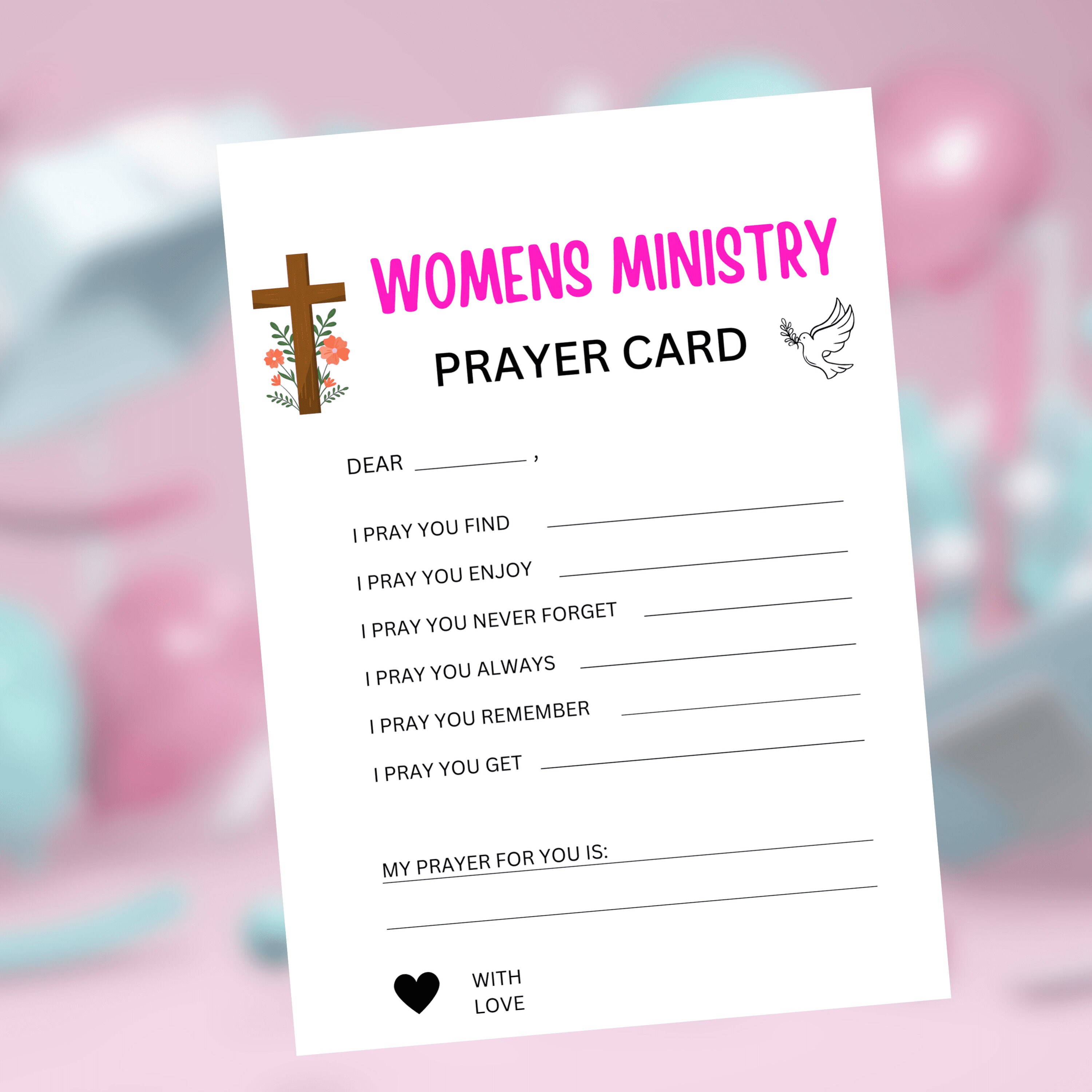 Prayer Card, Womens Ministry Games, Womens Retreat Game, Bible Games ...