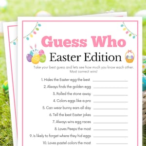 Easter Games, Easter Guess Who, Easter Party Games, Easter Games for ...
