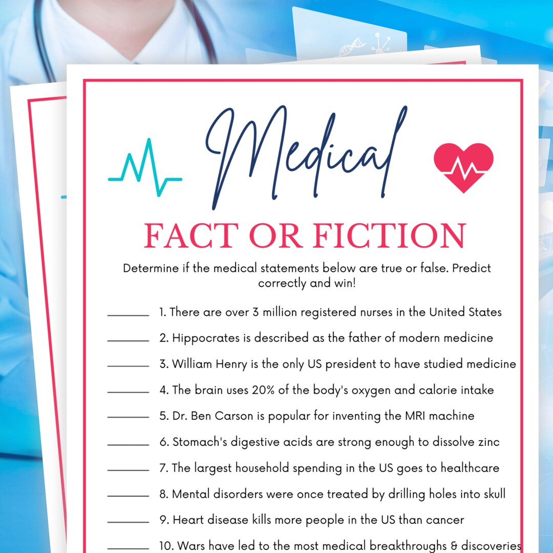 Medical Games, Fact or Fiction, Medical Party Games, Medical Trivia ...