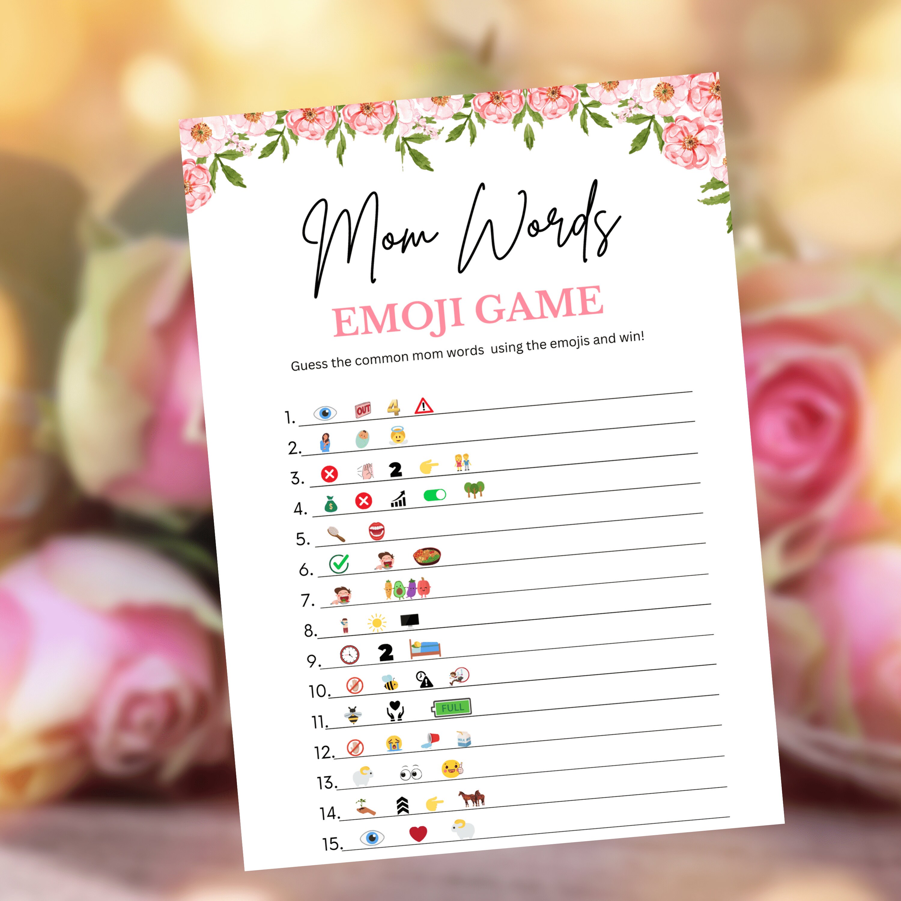 Mothers Day Games, Emoji Pictionary, Mothers Day Trivia, Mothers Day ...