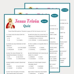 Bible Games, Jesus Trivia Quiz, Bible Games for Kids, Jesus Trivia ...