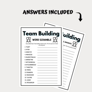 Team Building Word Scramble Team Building Games Office Party Games ...