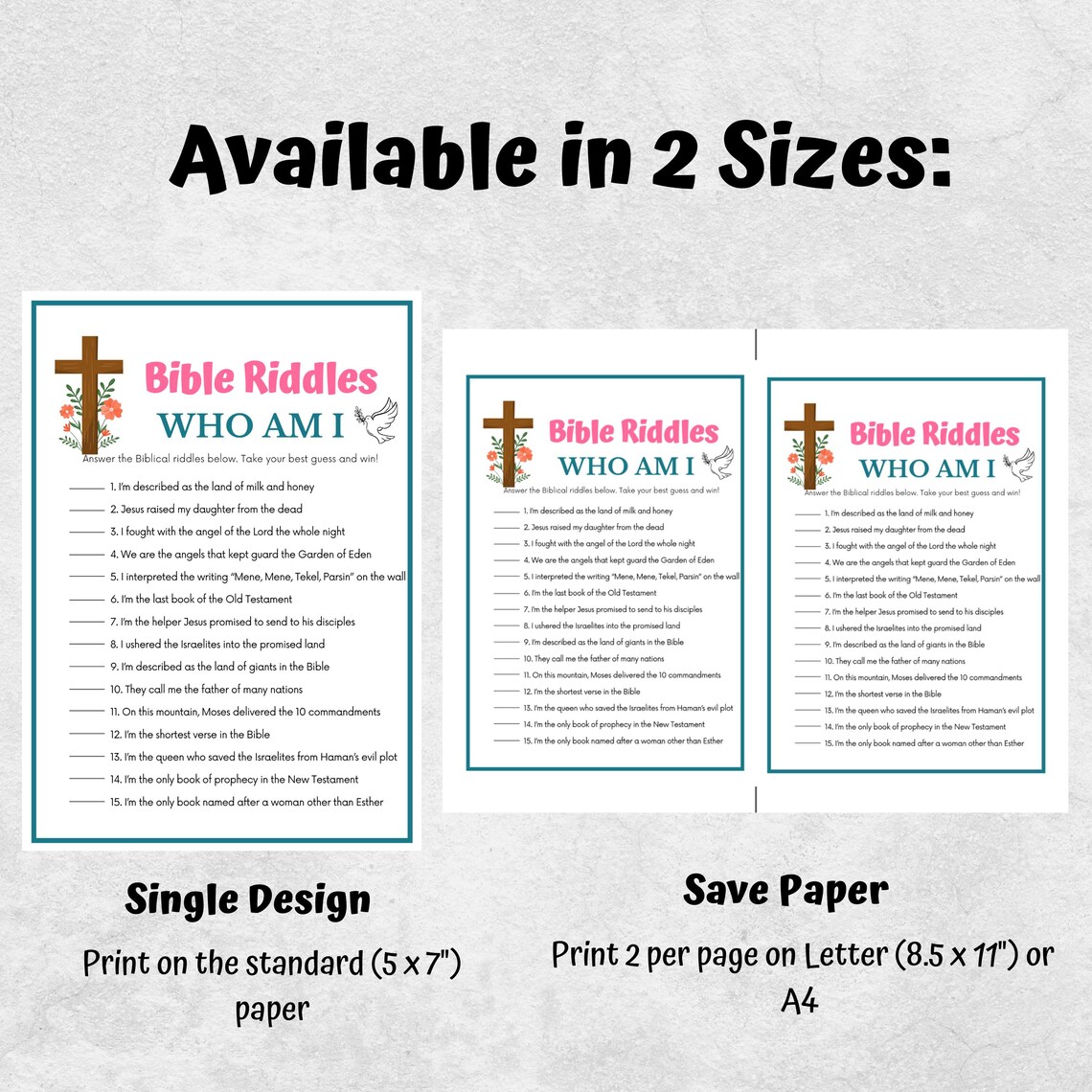 Bible Games, Who Am I, Bible Riddles, Womens Ministry Games, Printable ...