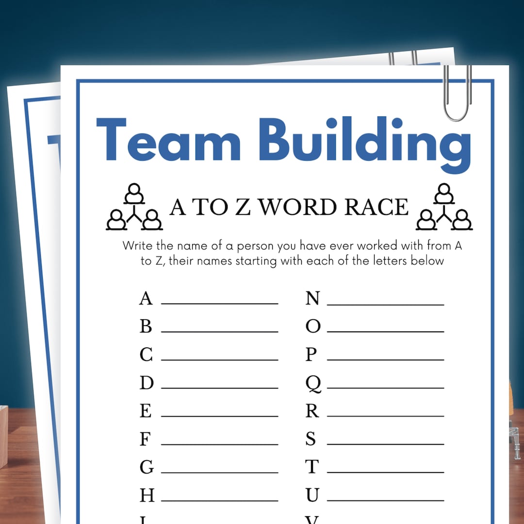 Team Building Games, A - Z Word Race, Team Building Games for Co ...