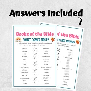 Bible Games, Books of the Bible, Bible Game for Kids, Women's Ministry ...