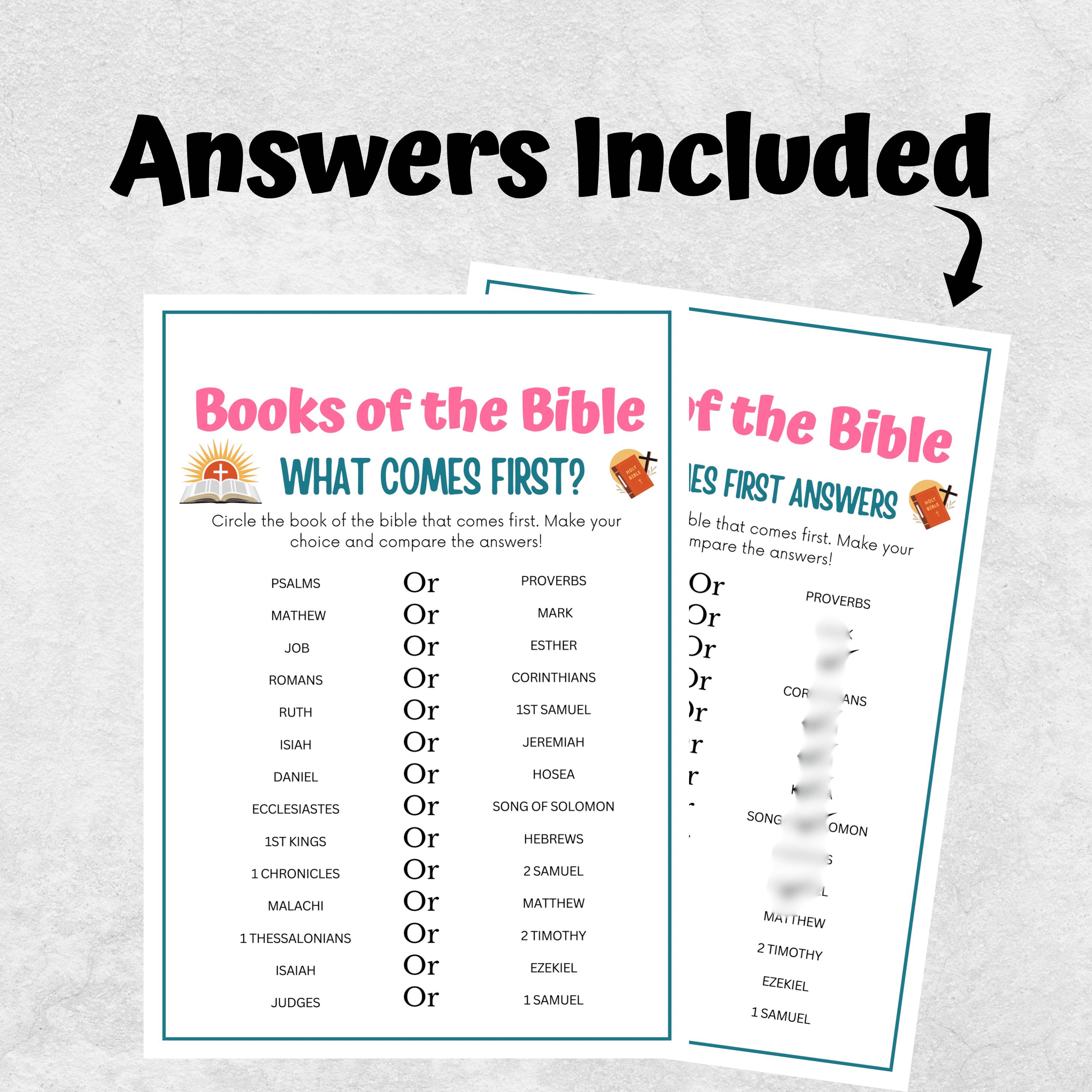 Bible Study Games, Books of the Bible, Bible Games, Sunday School Games ...