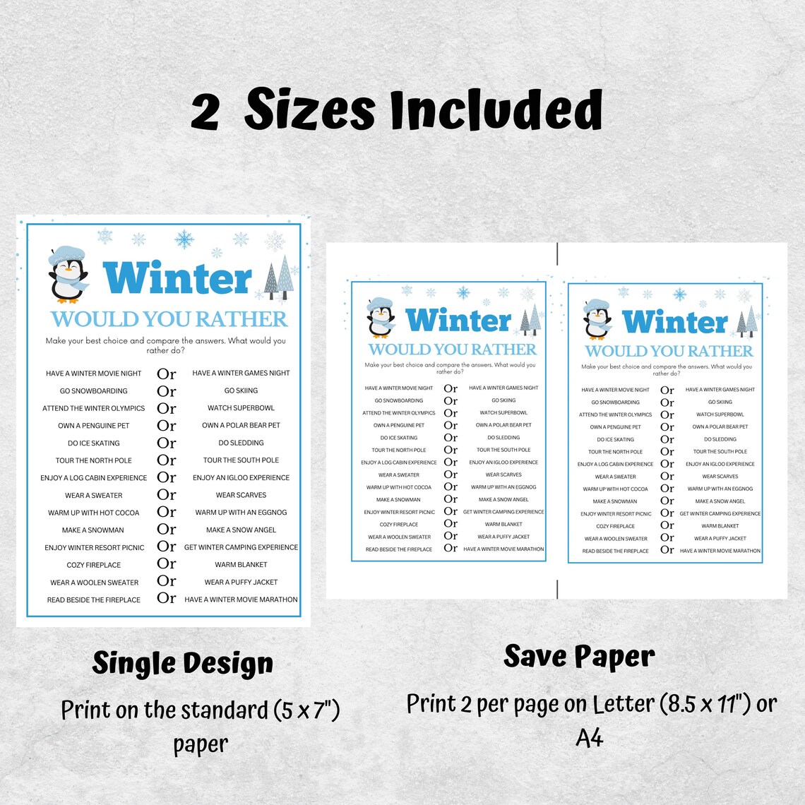 Winter Games, Would You Rather, Winter Party Games, Winter Class Games ...