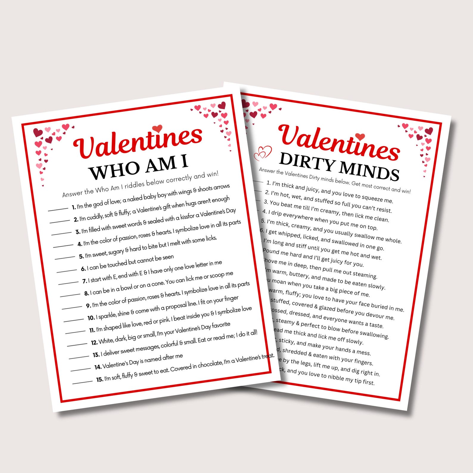 Valentines Day Trivia Bundle Game, Fun Valentines Day Games, Printable ...