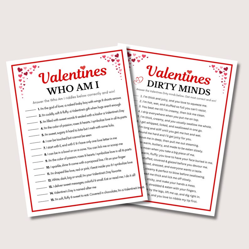 Valentines Day Trivia Bundle Game, Fun Valentines Day Games, Printable ...