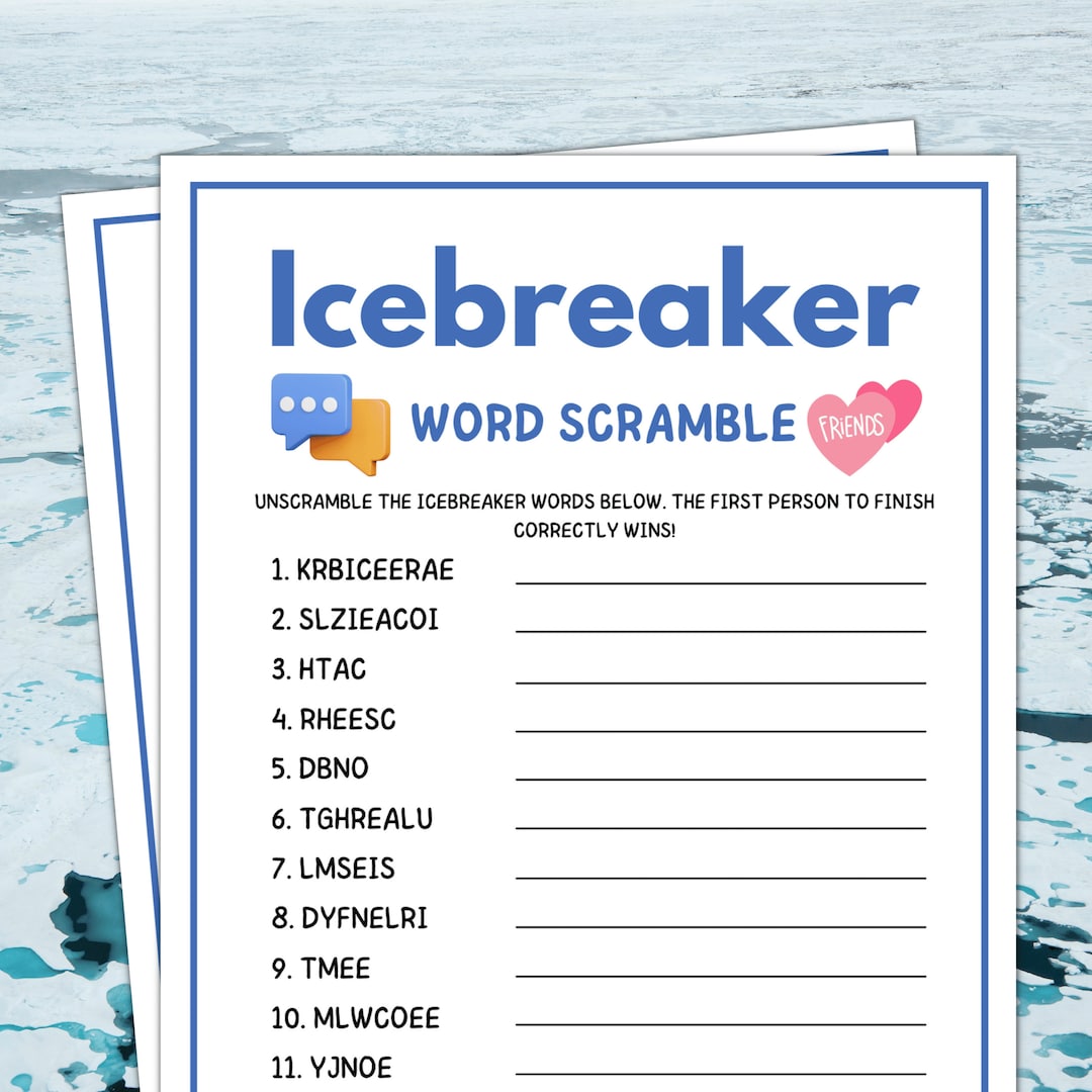 Icebreaker Games, Icebreaker Word Scramble, Icebreaker Party Games ...