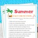 Summer Trivia, Fact or Fiction, Summer Games, Summer Party Games for ...