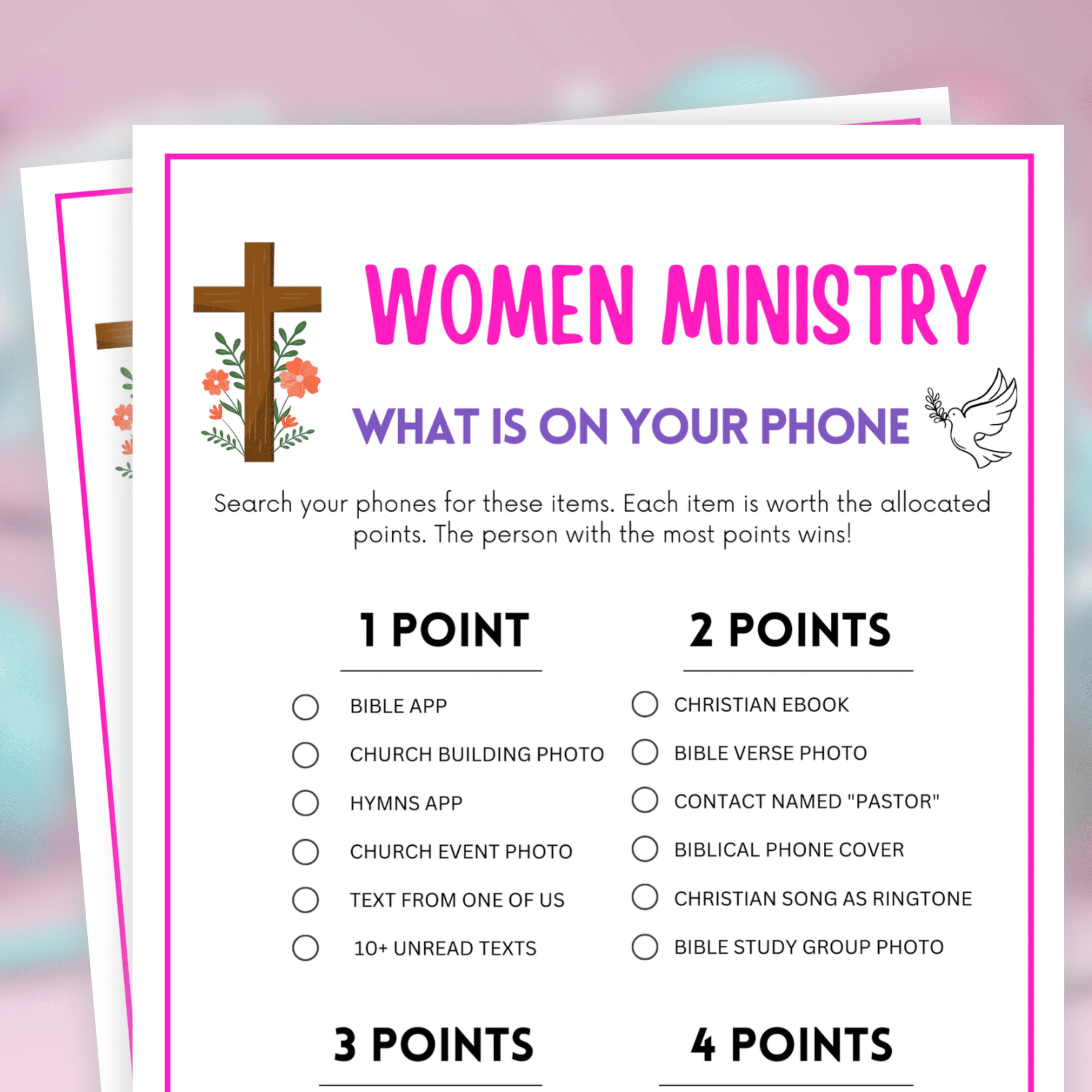 Womens Ministry Games, What is on Your Phone, Womens Retreat Game ...