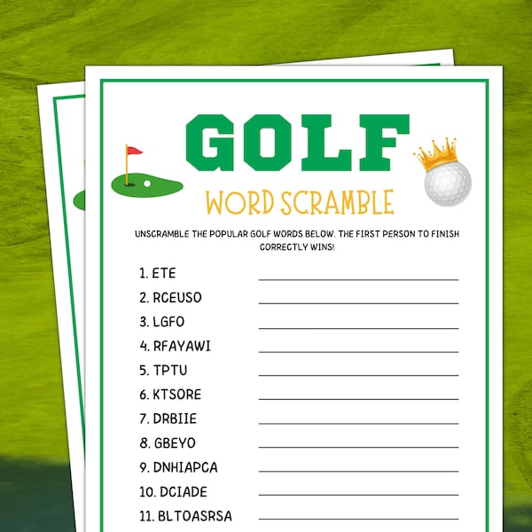 Golf Scrambles Games - Etsy