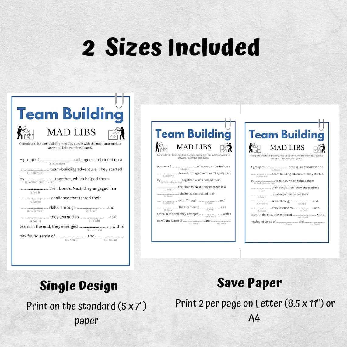 Team Building Games, Mad Libs, Puzzle, Story Game, Team Building ...