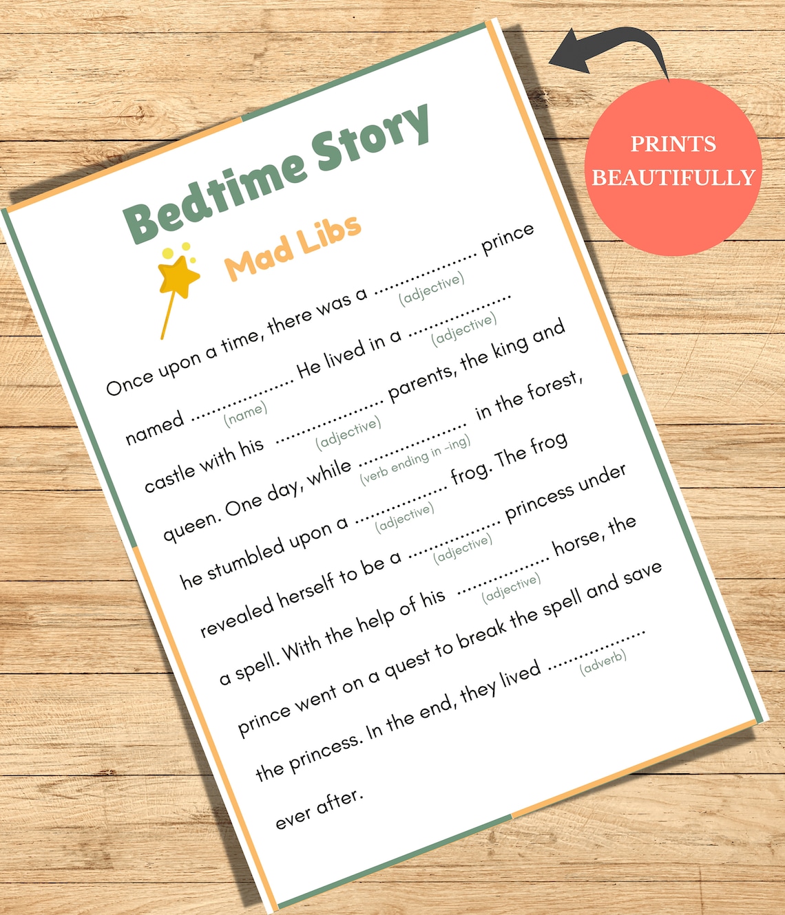 Madlibs for Kids, Printable Madlibs Bundle, Bedtime Story for Kids ...