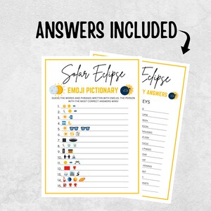 Solar Eclipse Games, Emoji Pictionary, Eclipse Games, Solar Eclipse ...