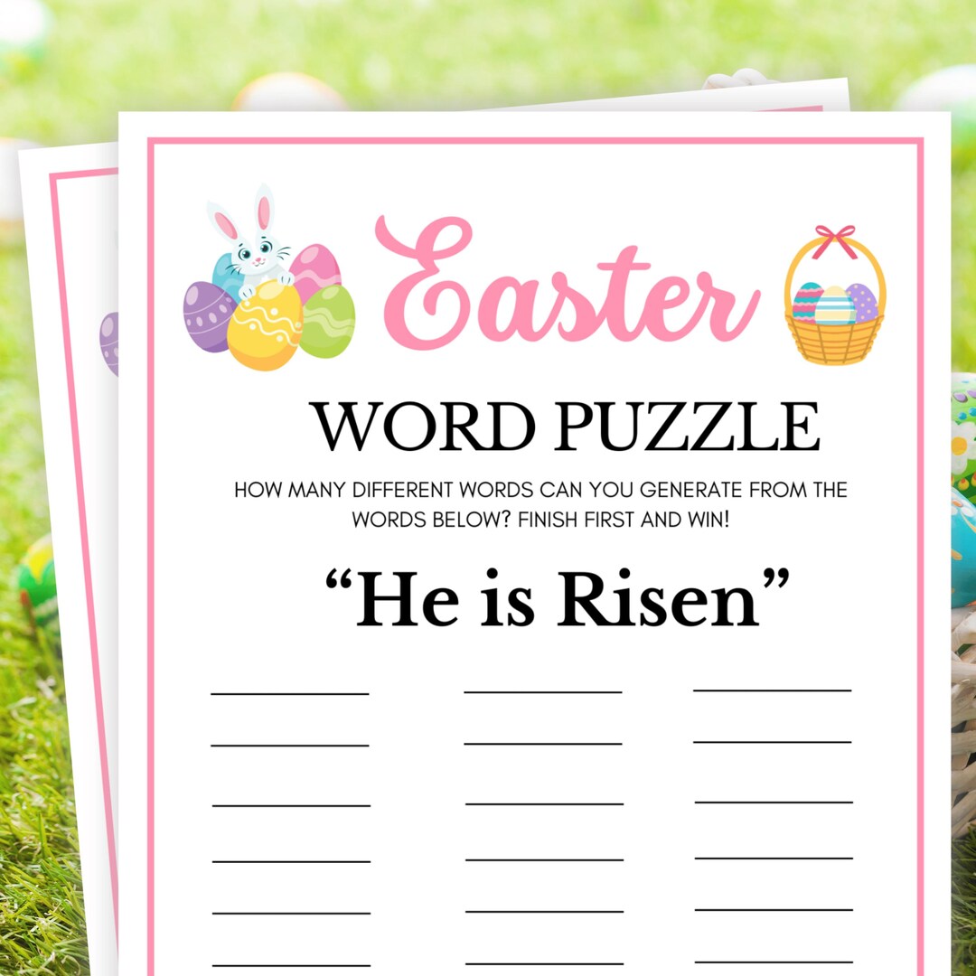 Easter Games, Easter Word Puzzle, Easter Game for Kids, Easter Party ...
