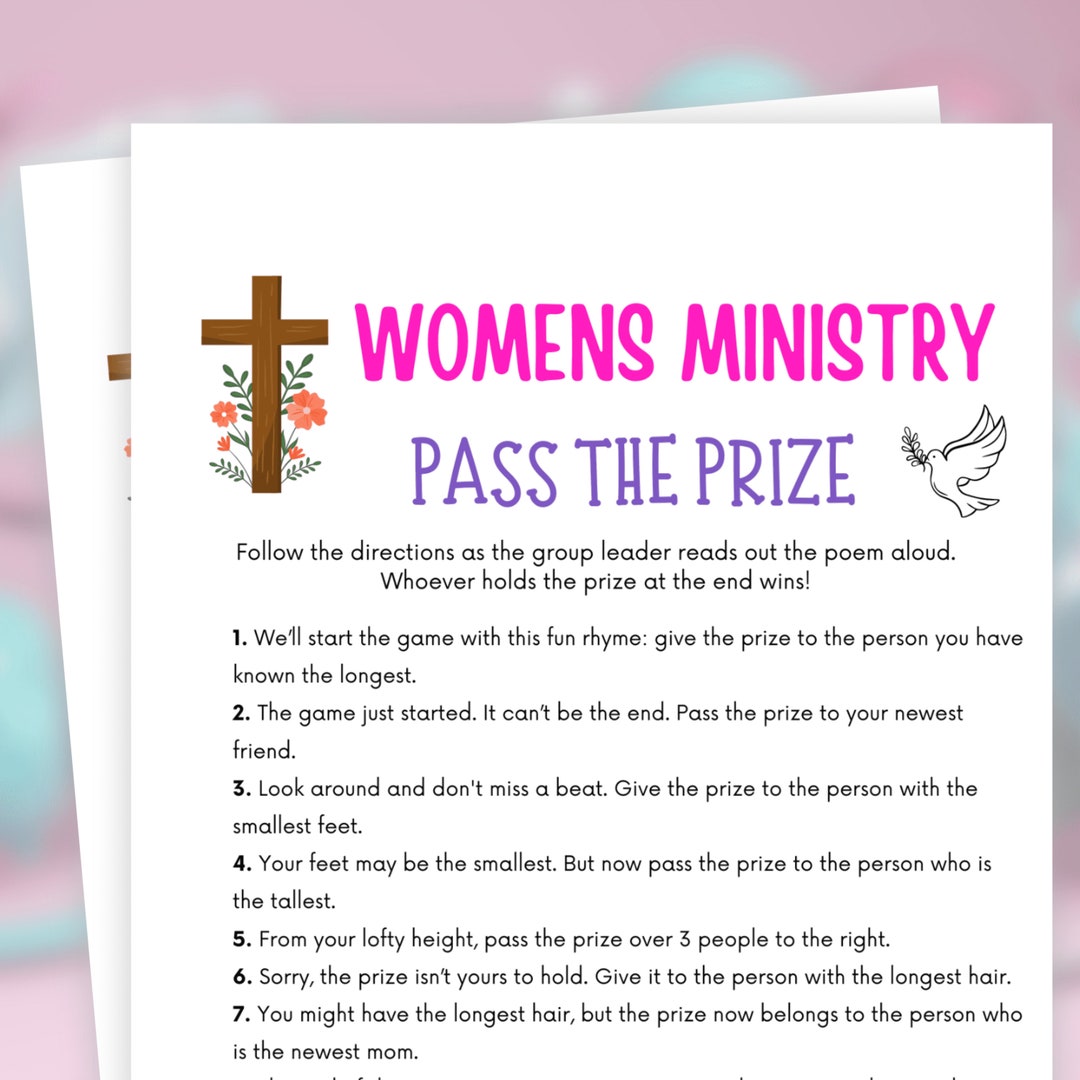 Womens Ministry Games, Pass the Prize, Womens Retreat Game, Womens ...