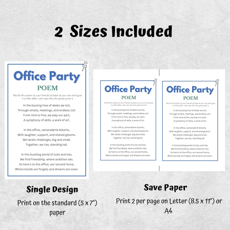 Office Party Games, Poem for Workmates, Coworkers, Happy Hour Games ...