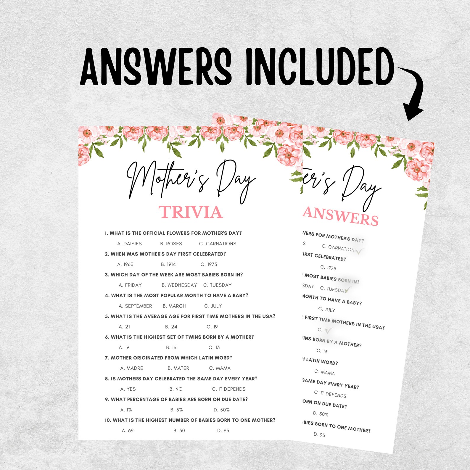 Mothers Day Games, Mother's Day Trivia, Games for Mom, Games for Her ...