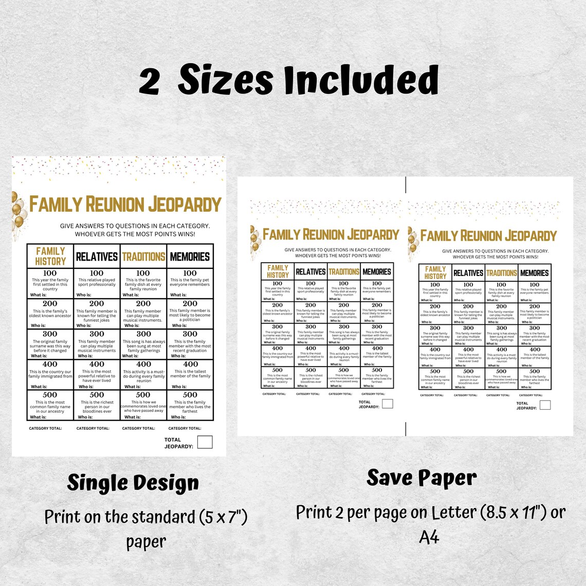 Family Reunion Games, Jeopardy, Family Party Games, Family Games Night ...