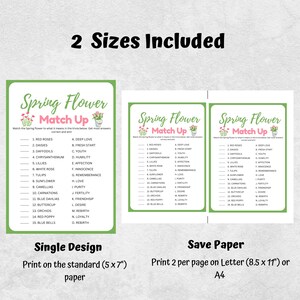 Spring Games, Spring Flower Trivia, Flower Match Up, Spring Party Games ...